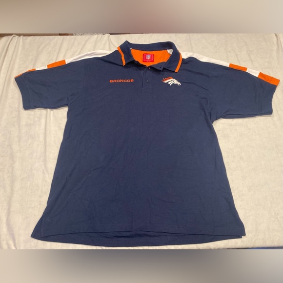 Shirts | Nfl Denver Broncos Mens 2xl Blue Polo Shirt | Poshmark